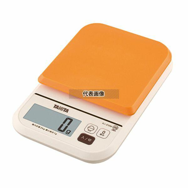 タニタ TANITA(タニタ) デジタルクッキングスケール 2kg KJ-210M-OR オレンジ 188×125×H31 ハカリ No.5041300 : ebm-5041300 ...