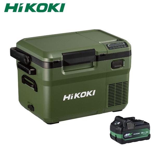 HiKOKI(日立工機) 18V コードレス冷温庫 蓄電池計1個付(充電器別売) カラー：フォレストグリーン 10.5L UL18DD(XMGZ) 5780-4341【在庫有り ...