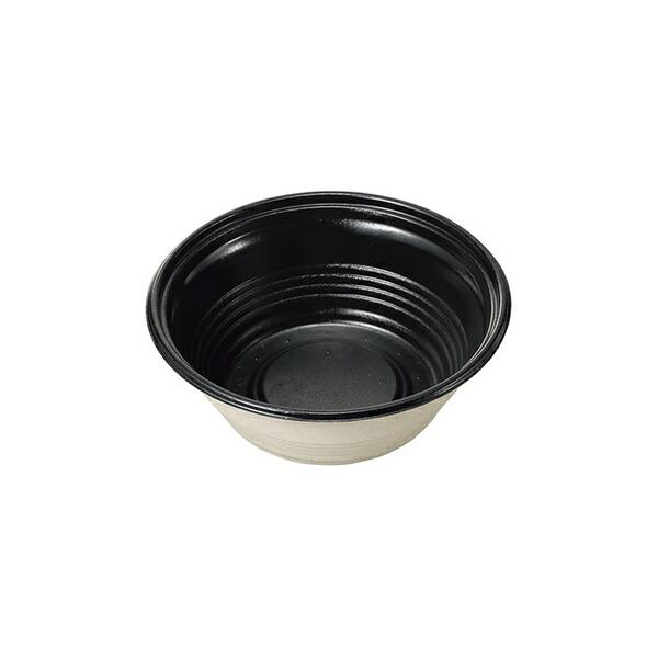 KPプラテック 丸容器本体 KMP丼180 No. ブラック 450個入 容量：約800g 電子レンジ対応 54388 [法人限定 ...