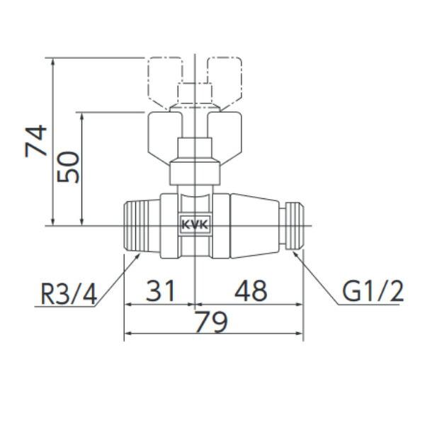 KVK（ケーブイケー） K146 逆止弁付ボールバルブ20×13（おねじ×おねじ） : ファーストヤフー店 - 通販 - Yahoo!ショッピング