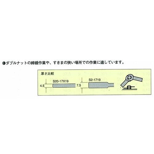 京都機械工具 KTC 薄口スパナ S20-17X19 :n4989433401492:ファーストヤフー店 - 通販 - Yahoo!ショッピング