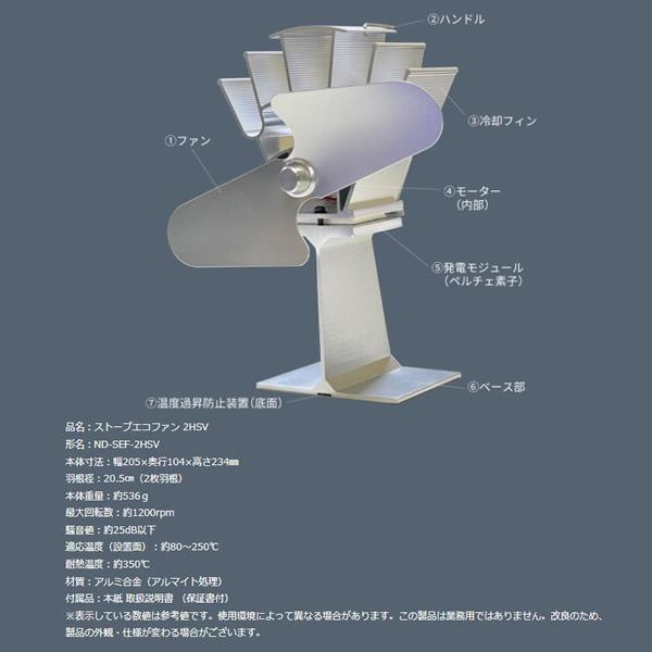 日本電興 ストーブecoファン2HSV 2枚羽根 シルバー ND-SEF-2HSV 省エネ エコ 空気循環 暖炉 アウトドア キャンプ 防災 災害 暖かい【在庫有り】 : ファーストヤフー店 ...