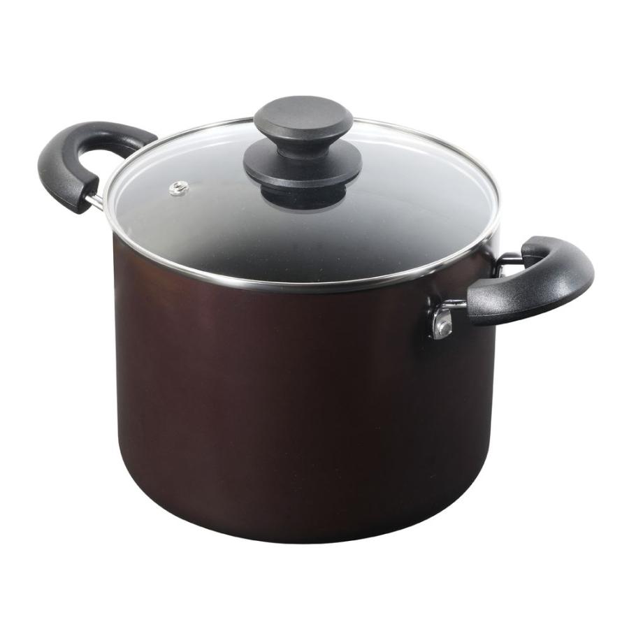 パール金属 ふっ素IH対応ガラス蓋付寸胴鍋21cm(ブラウン) [HC-0644]【在庫有り】 : ファーストヤフー店 - 通販 - Yahoo!ショッピング