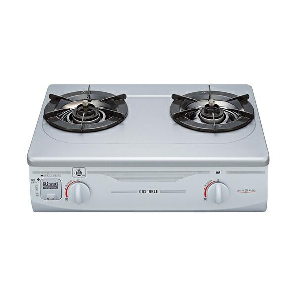 リンナイ(Rinnai) ガステーブル フッ素コート 2口コンロ (グリル無し) RTS-336-2FTS(SL)A-L-LP 左強火力 プロパンガスタイプ 幅56cm【在庫有り ...