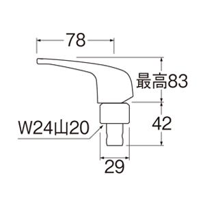 三栄水栓(SANEI) PR171-C-13 シングルレバー単水栓上部 ：SB1056 : sanei-pr171-c-13 : ファーストヤフー店 - 通販 - Yahoo!ショッピング