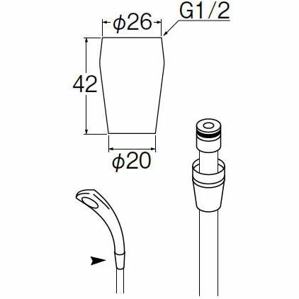 SANEI（水栓金具） 三栄水栓(SANEI) PU86TF 回転ホース金具｜バスルーム用 ：SB5826 : ファーストヤフー店 - 通販 - Yahoo!ショッピング