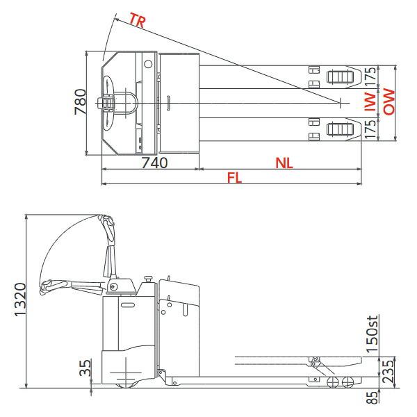 杉国工業(Sugico・スギコー) 電動ローリフト 4LW2-30L 積載能力3000kg ウォーキーモデル [送料別途お見積り] :sgi ...