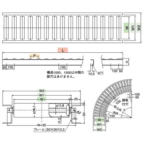 寺内製作所 スチール ローラーコンベヤ ストレート S38-P75×300W×1000L [法人限定] : ファーストヤフー店 - 通販 - Yahoo!ショッピング