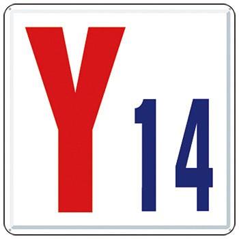 つくし工房 安全標識 J64-Y14 『Y14』 通り芯 300×300mm カラー鋼板 : tsukushi-j0064-y14 : ファーストヤフー店 - 通販 - Yahoo!ショッピング