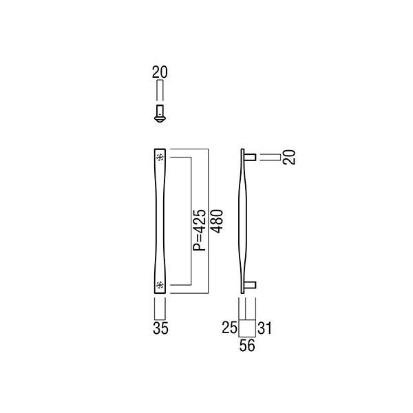 UNION(ユニオン) ドアハンドル 押し棒 G1065-01-001 ステンレス ミラー[ネオイズム] : ファーストヤフー店 - 通販 ...