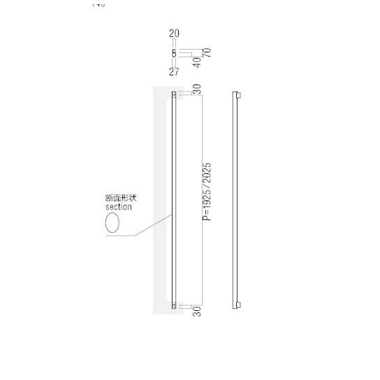 UNION(ユニオン) T40-01-023-P2025 ドアハンドル 押し棒 1セット(内外) [ネオイズム] : union-t40-01-023-p2025 : ファーストヤフー店 ...