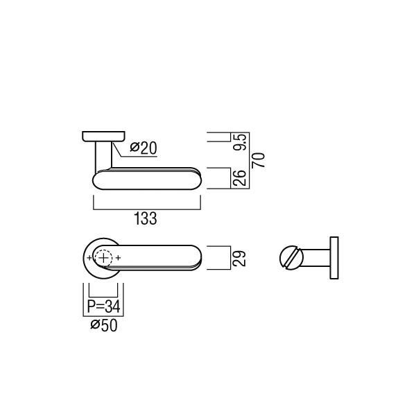 UNION(ユニオン) レバーハンドル UL717-002 ユニウッド ブラウン＋ステンレス ヘアライン[イノヴ] : ファーストヤフー店 - 通販 - Yahoo!ショッピング