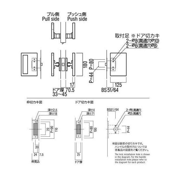 ユニオン(DIY) UNION(ユニオン) ドアハンドル プッシュプル ULS2573-26-191-U ユニキャスト ブラック＋アルミ ユニフロストブラックペイント[ネオイズム ...