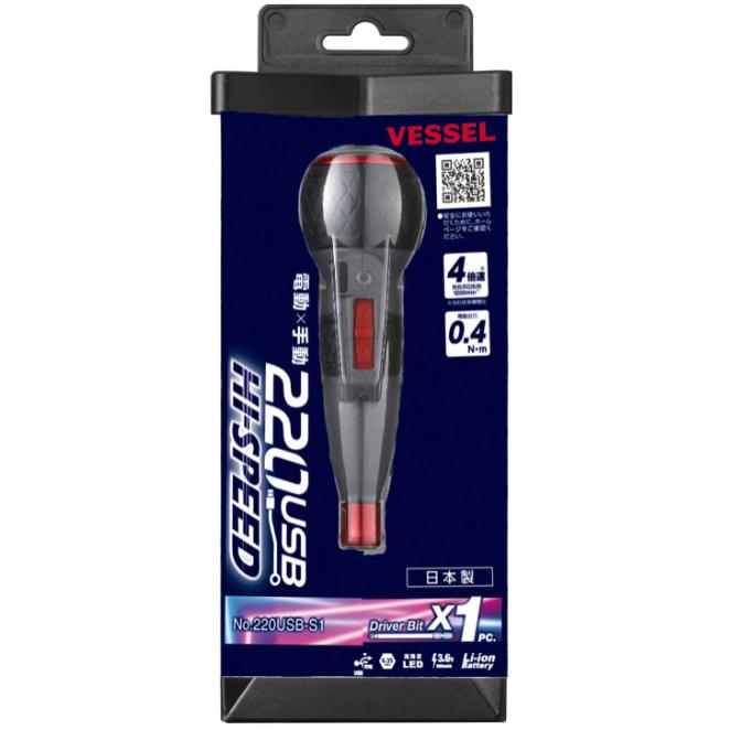 ベッセル 電ドラボール ハイスピード 220USB-S1 電動×手動ドライバー USBケーブル・ビット1本付 【在庫有り】 :vessel-220usb-s1:ファーストヤフー店 - 通販 ...