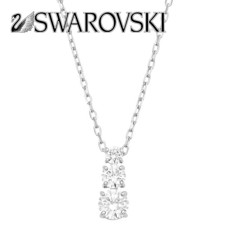 SWAROVSKI スワロフスキー 5414970 アトラクト トリロジー ラウンド クリスタル ネックレス ペンダント Attract ...