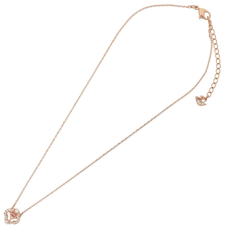 スワロフスキー SWAROVSKI 5514488 ダンシングクリスタル パヴェ クローバー ネックレス ペンダント ピンク/ローズゴールド ...