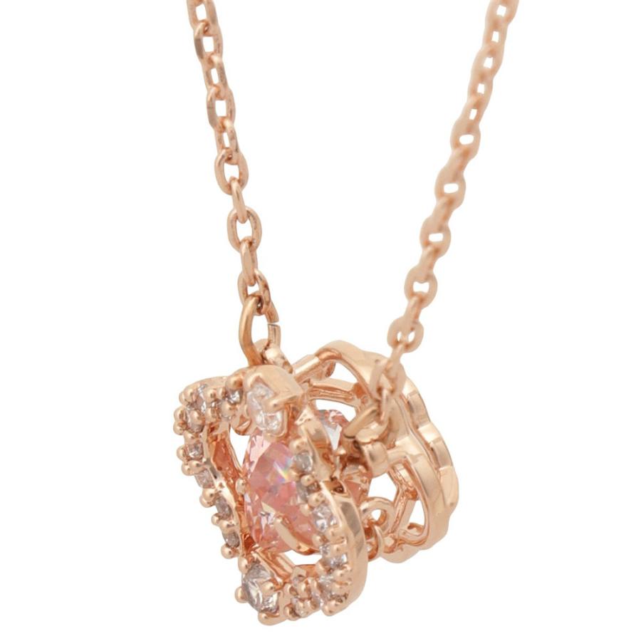 SWAROVSKI スワロフスキー 5514488 ダンシングクリスタル パヴェ クローバー ネックレス ペンダント ピンク/ローズゴールド ...