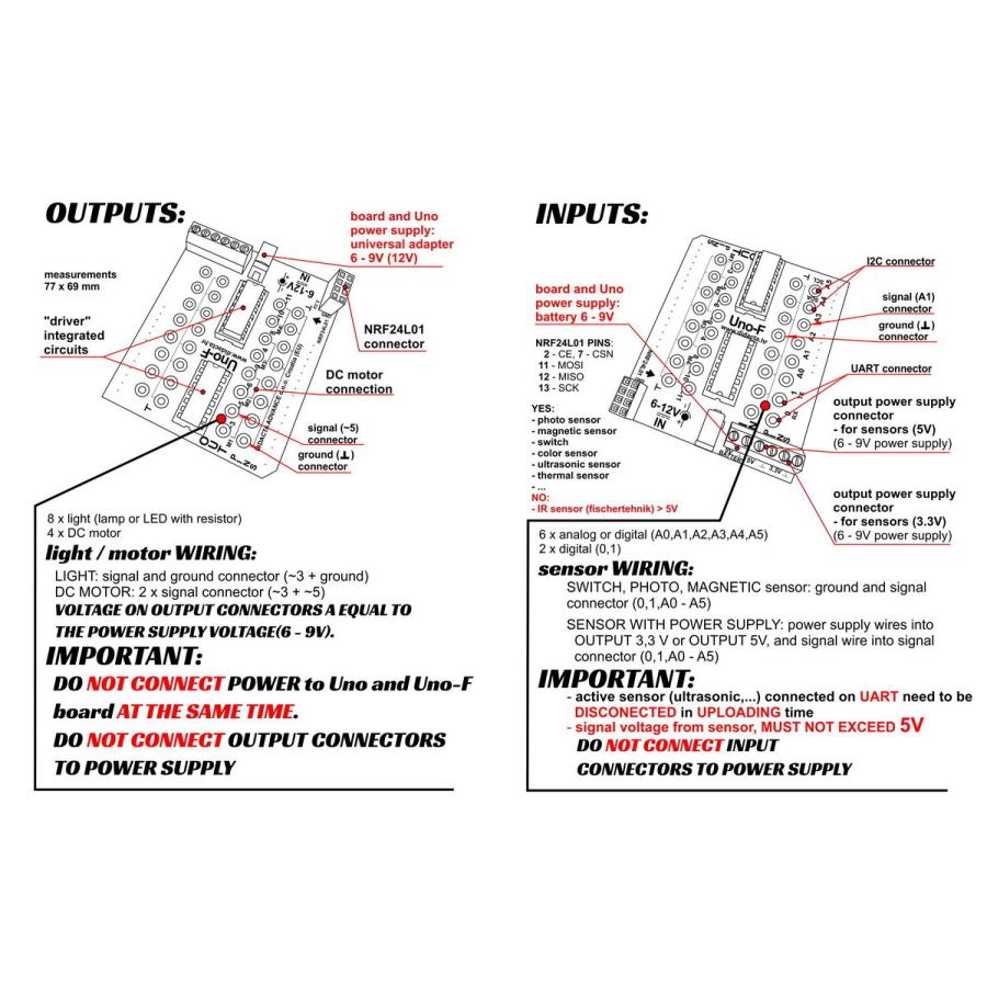 LEGO fischertechnik for Arduino DIDACTA Arduino拡張カード Uno-F board version1 バージョン1（Arduino等は別途手配して ...