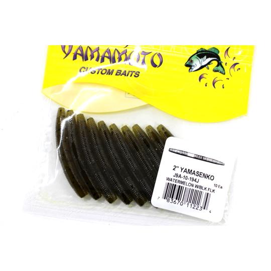 Gary YAMAMOTO ゲーリーヤマモト YAMASENKO ヤマセンコー 2″ #WATERMELON W/BLK FLK : 城峰釣具 ...