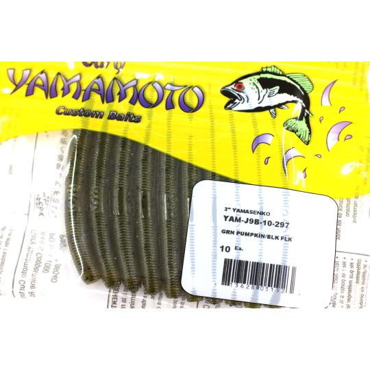 ゲーリーヤマモト Gary YAMAMOTO YAMASENKO ヤマセンコー 3″ #GRN PUMPKIN/BLK FLK : 城峰釣具店 ...