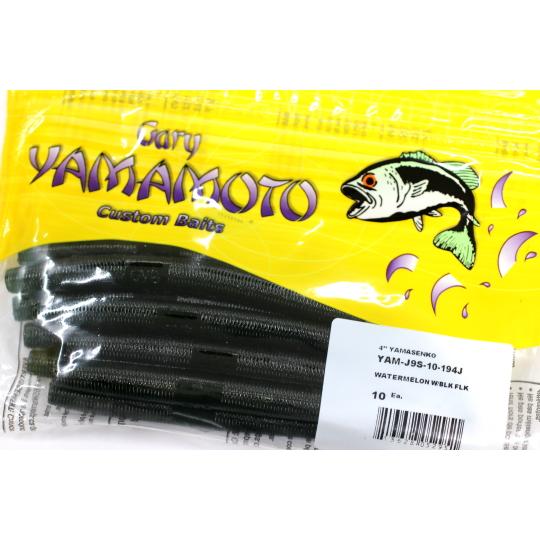 ★Gary YAMAMOTO ゲーリーヤマモト YAMASENKO ヤマセンコー 4″ #WATERMELON W/BLK FLK★ : 城峰 ...