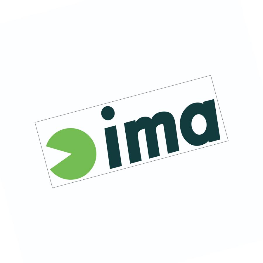 アムズデザイン ima Logo-Sticker W200mm LIME-NAVY (ステッカー ワッペン) ゆうパケット可 ...