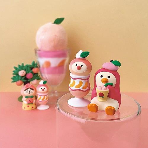 DECOLE concombre コンコンブル 桃色ペンギン 桃ジュース / ちいさな桃の木の下で ミニチュア デコレ メール便対応可 ...