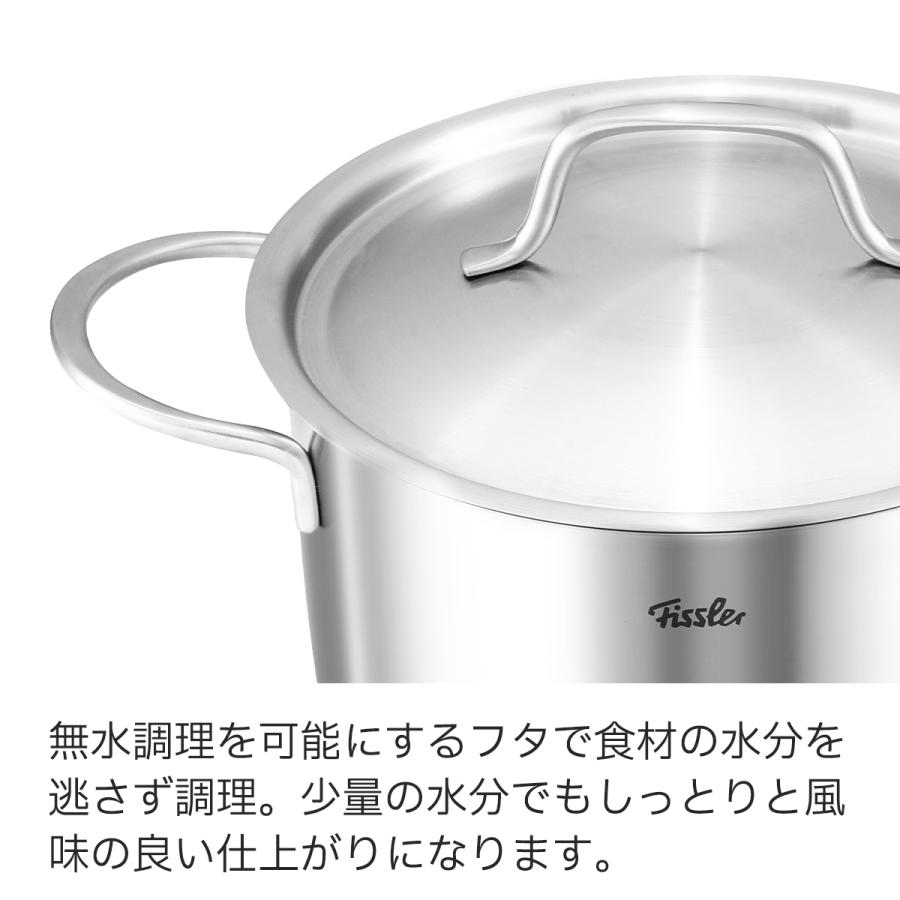 Fissler フィスラー 公式 両手鍋 20cm ニューファミリー シチューポット IH・ガス火対応 ステンレスフタ ステンレス製 無水調理 煮込み料理 EMP-SS2021N03 ...