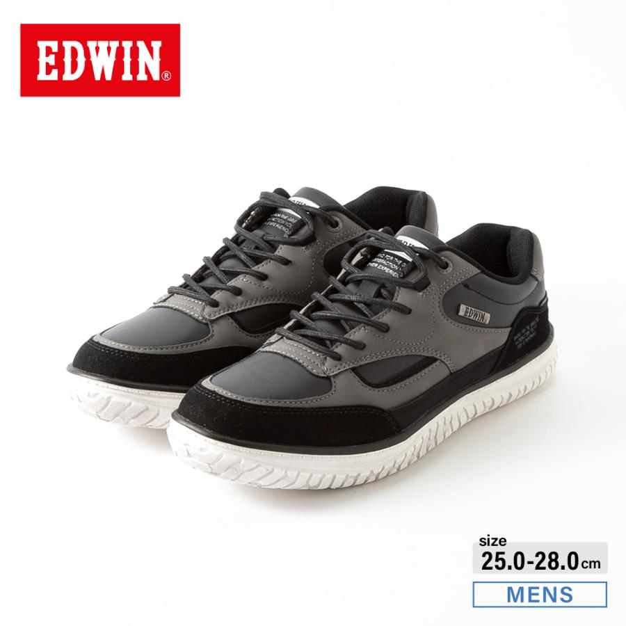 EDWIN エドウィン メンズスニーカー カジュアルレース (BLK) EDW7743 フィットハウス : FIT HOUSE - 通販 - Yahoo!ショッピング