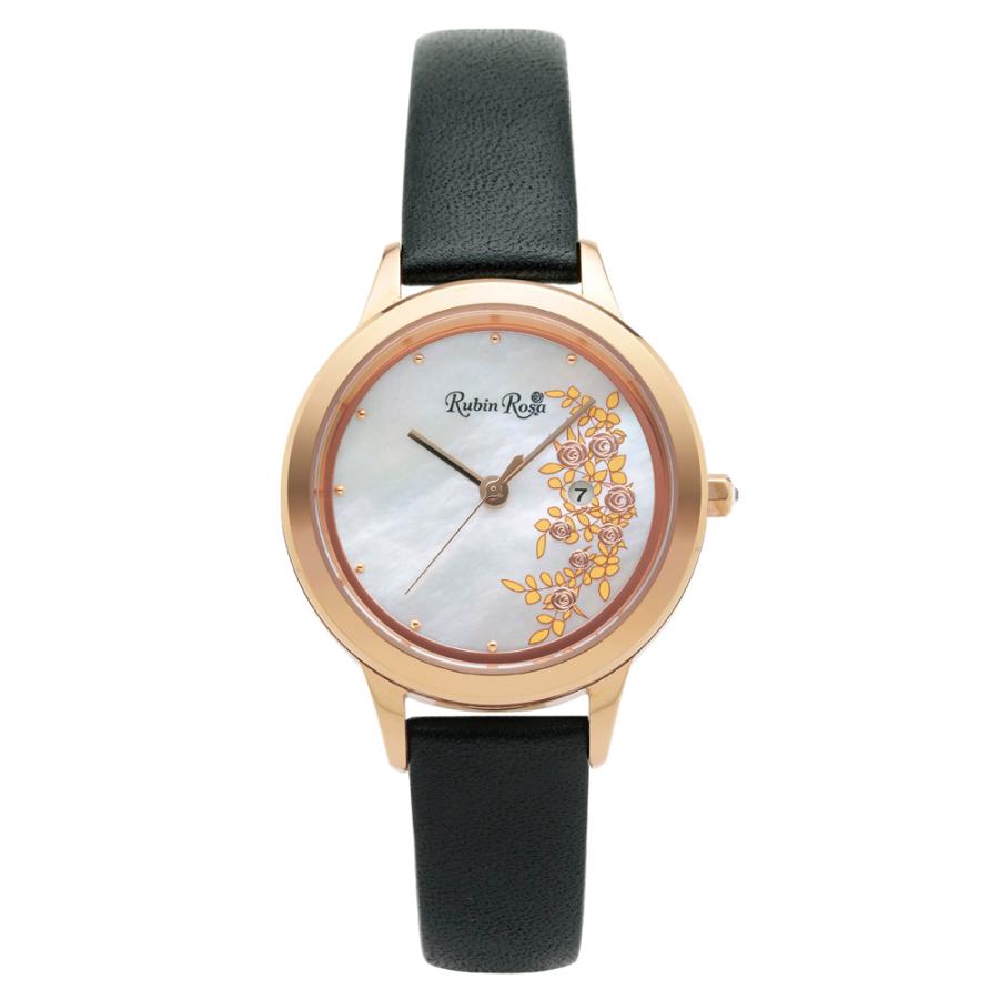 RubinRosa ルビンローザ Rubin Rosa 腕時計 ラウンド30mmソーラーレザーLウォッチ R204PWHBK フィットハウス ...