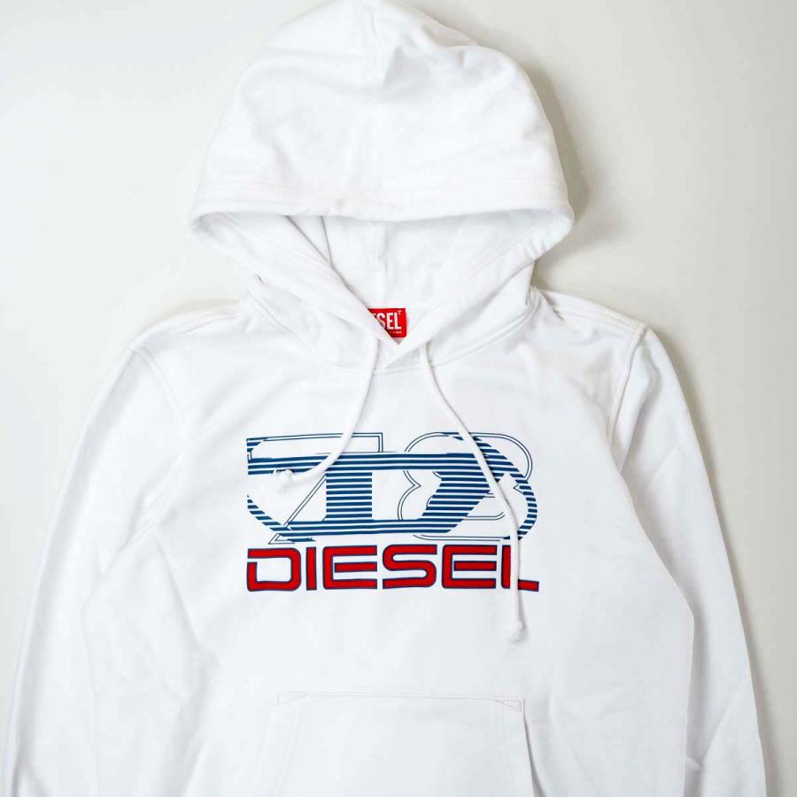 DIESEL（ディーゼル） S-GINN-HOOD-K40 メンズ グラフィック ロゴ プルオーバー パーカー : FITS - 通販 ...