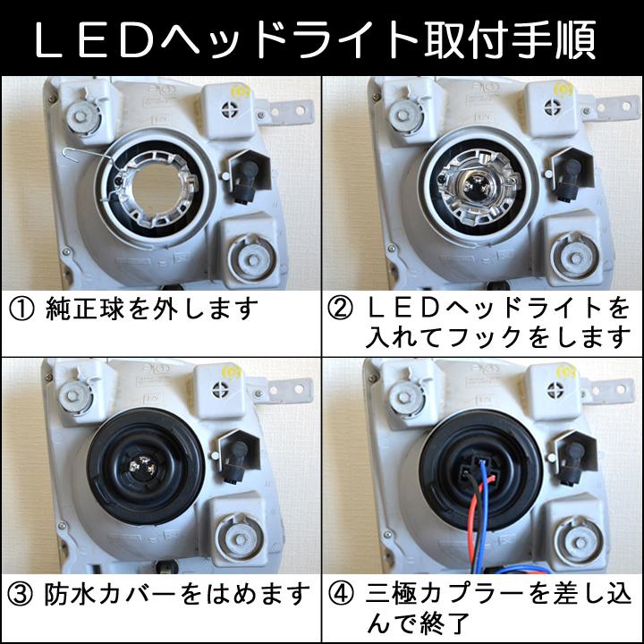 エブリイワゴン エブリイバン DA64V DA17V エブリイワゴン DA64W DA17W LED一体型 H4 Hi/Lo式 LEDヘッドライト 8600ルーメン カスタム パーツ LED ...
