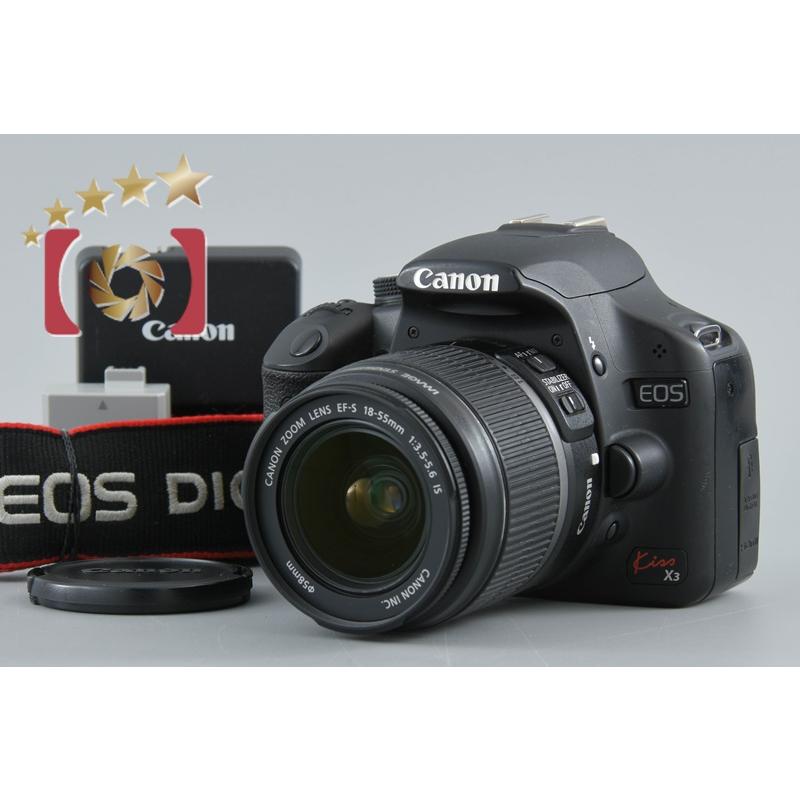 EOS DIGITAL 【中古】Canon キヤノン Kiss X3 EF-S 18-55 IS レンズキット シャッター回数僅少 : 中古カメラのファイブスターカメラ - 通販 ...