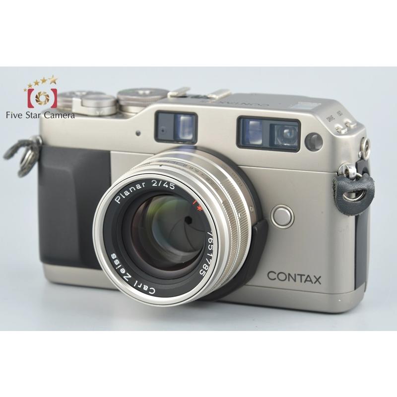 【中古】CONTAX コンタックス G1 ROM改 + Carl Zeiss Biogon 28mm Planar 45mm Sonnar 90mm TLA140 フラッシュ : 中古カメラの ...