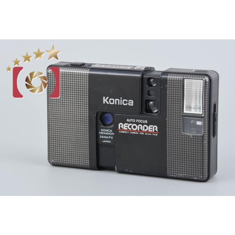【中古】KONICA コニカ AUTO FOCUS RECORDER ブラック コンパクトフィルムカメラ サンプル品 : 中古カメラのファイブ ...