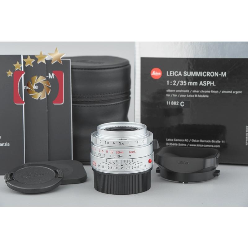 ライカ 【中古】Leica SUMMICRON-M 35mm f/2 ASPH. E39 11882C シルバー 元箱付き : 中古カメラのファイブスターカメラ - 通販 - Yahoo!ショッピング