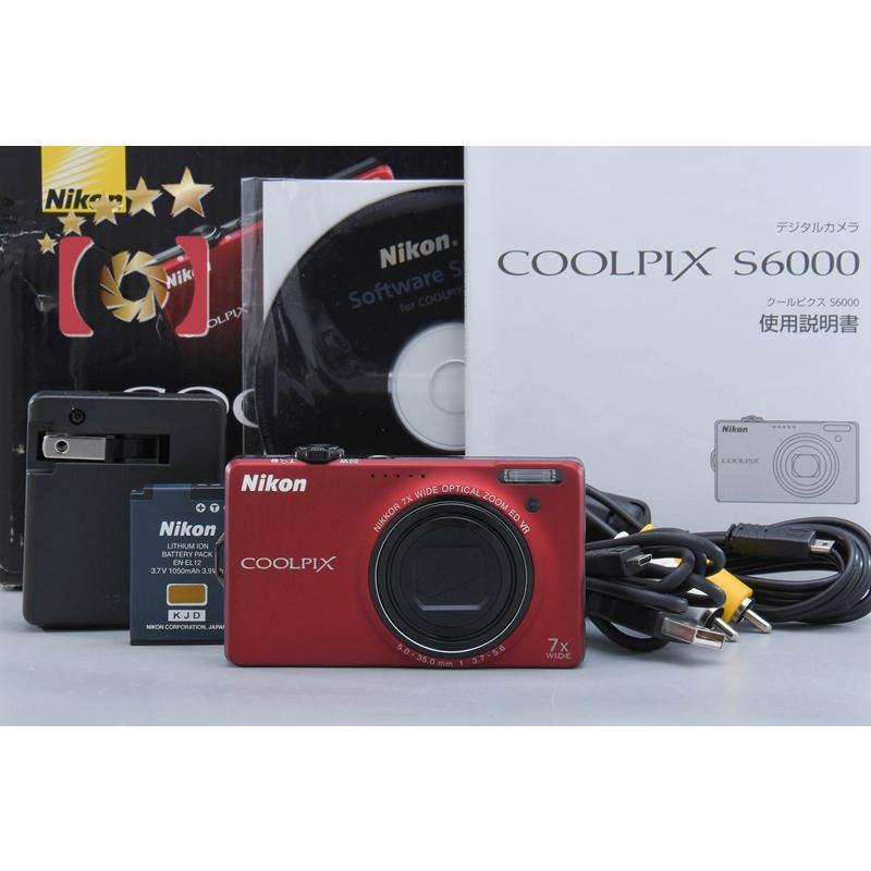 【中古】Nikon ニコン COOLPIX S6000 レッド コンパクトデジタルカメラ 元箱付き : nikon-coolpix-s6000 ...