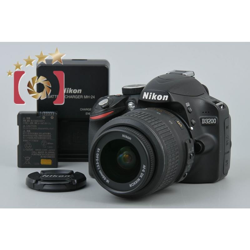 ニコン 【中古】Nikon D3200 18-55 VR レンズキット ブラック : 中古カメラのファイブスターカメラ - 通販 - Yahoo!ショッピング