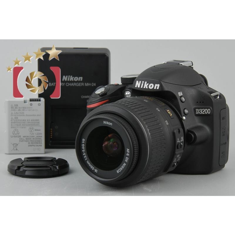 ニコン 【中古】Nikon D3200 18-55 VR レンズキット ブラック シャッター回数僅少 : 中古カメラのファイブスターカメラ - 通販 - Yahoo!ショッピング