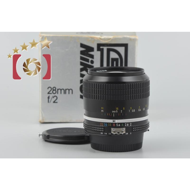 ニコン 【中古】Nikon New NIKKOR 28mm f/2 Ai改 元箱付き : 中古カメラのファイブスターカメラ - 通販 - Yahoo!ショッピング