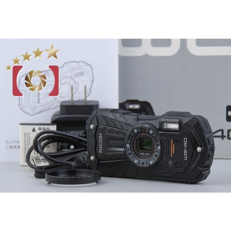 リコー 【中古】RICOH WG-40 ブラック コンパクトデジタルカメラ シャッター回数僅少 元箱付き : 中古カメラのファイブスターカメラ ...