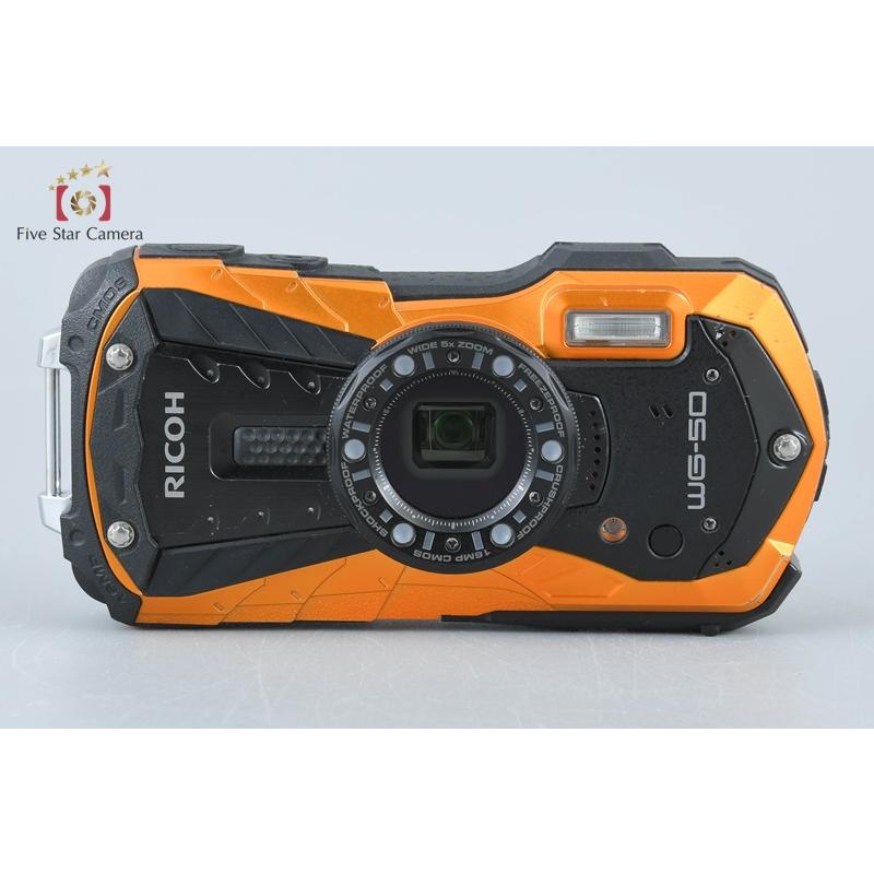 リコー 【中古】RICOH PENTAX ペンタックス WG-50 オレンジ 防水デジタルカメラ : 中古カメラのファイブスターカメラ - 通販 - Yahoo!ショッピング