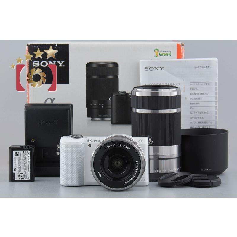 SONY（ソニー） 【中古】SONY α5000 ILCE-5000 ダブルズームレンズキット ホワイト シャッター回数僅少 元箱付き ...