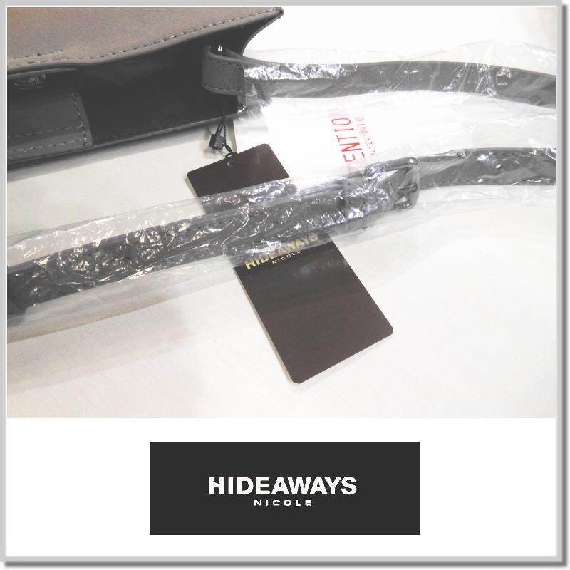 HIDEAWAYS NICOLE ハイダウエイ スクエアショルダーBAG 3165-7202-29(GRAY) BOX BAG : FIVE ...