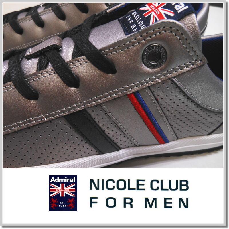 NICOLE CLUB FOR MEN ニコルクラブフォーメン x Admiral 別注スニーカーIV 5164-7001-29(GRAY ...