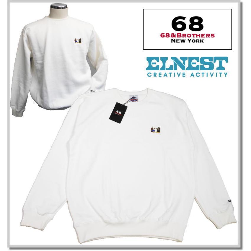 68&brothers シックスティエイトアンドブラザーズ/68&BROTHERS x ELNEST "CHEERS" Crew Sweat 8051 トレーナー カットソー : FIVE ...