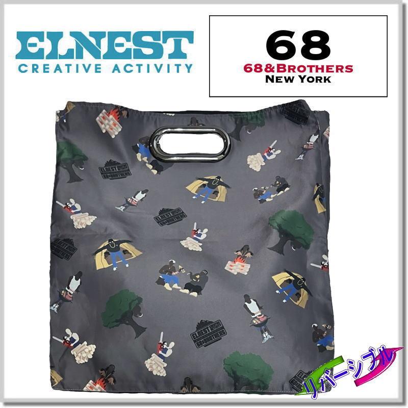 シックスティエイトアンドブラザーズ/68&BROTHERS x ELNEST xELNEST W.T.T.G.O Reversible EP Bag 8065 (サイズ小) リバーシブルバッグ ...