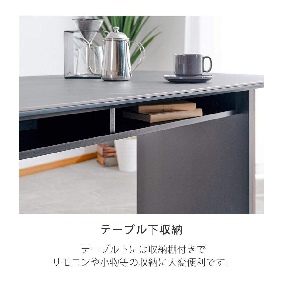 ダイニング4点セット 幅165cm ダイニングセット おしゃれ モダン セラミック天板 収納付き セラミックトップ 突板 ウォールナット オーク チェア ベンチ セット : ki-577 ...