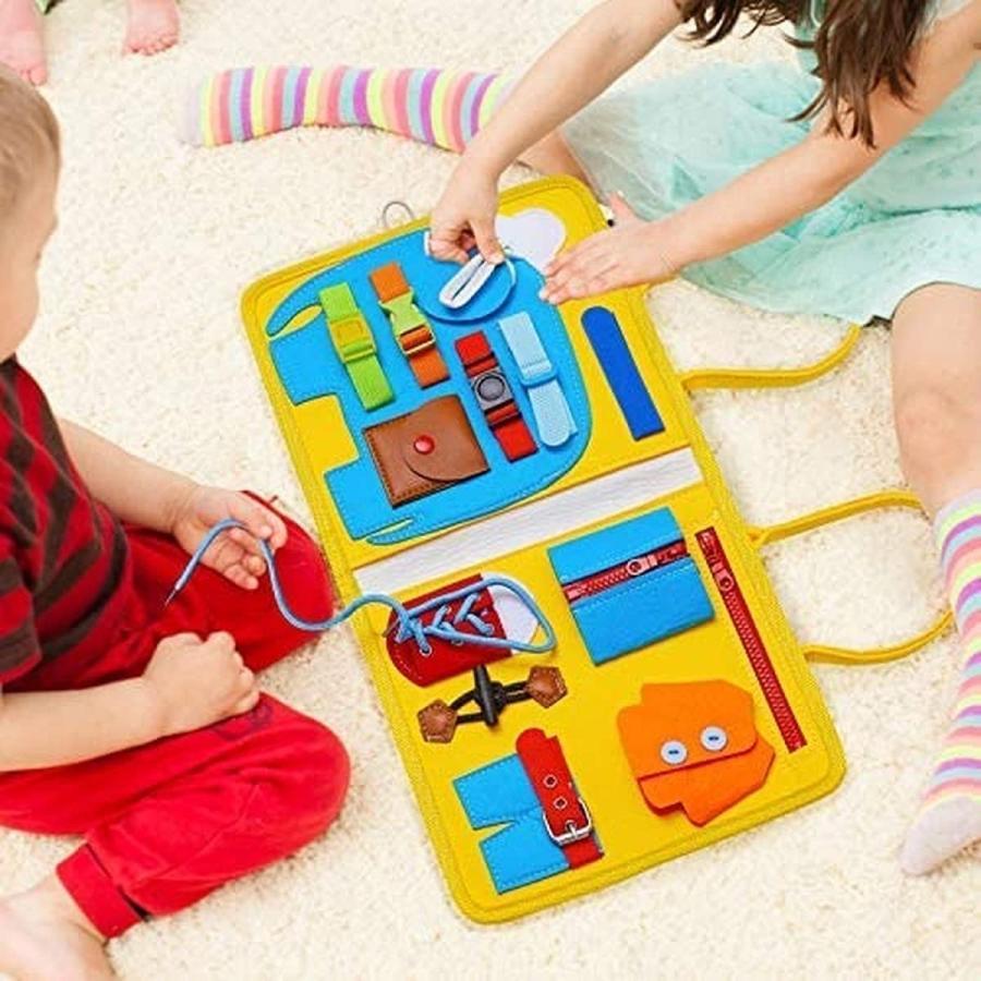 知育バッグ ボタン ファスナー ジッパー 紐通し 靴ひも ちょうちょ結び ビジーボード 介護 療育 モンテッソーリ 基本スキルボード :p21259715937a:FKD SHOP - 通販 ...