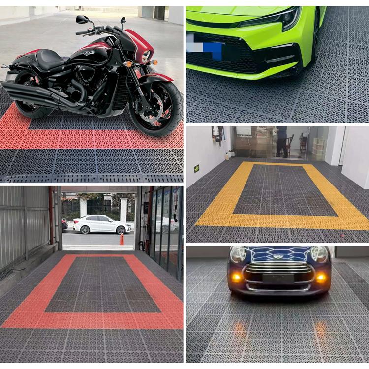 フロアタイル 倉庫 ガレージタイル タイル ガレージマット 床タイル ガレージ 床 マット フロアマット リノベ 車庫 バイクガレージ 駐車場 20枚セット バイク 車 : Fkstyle ...